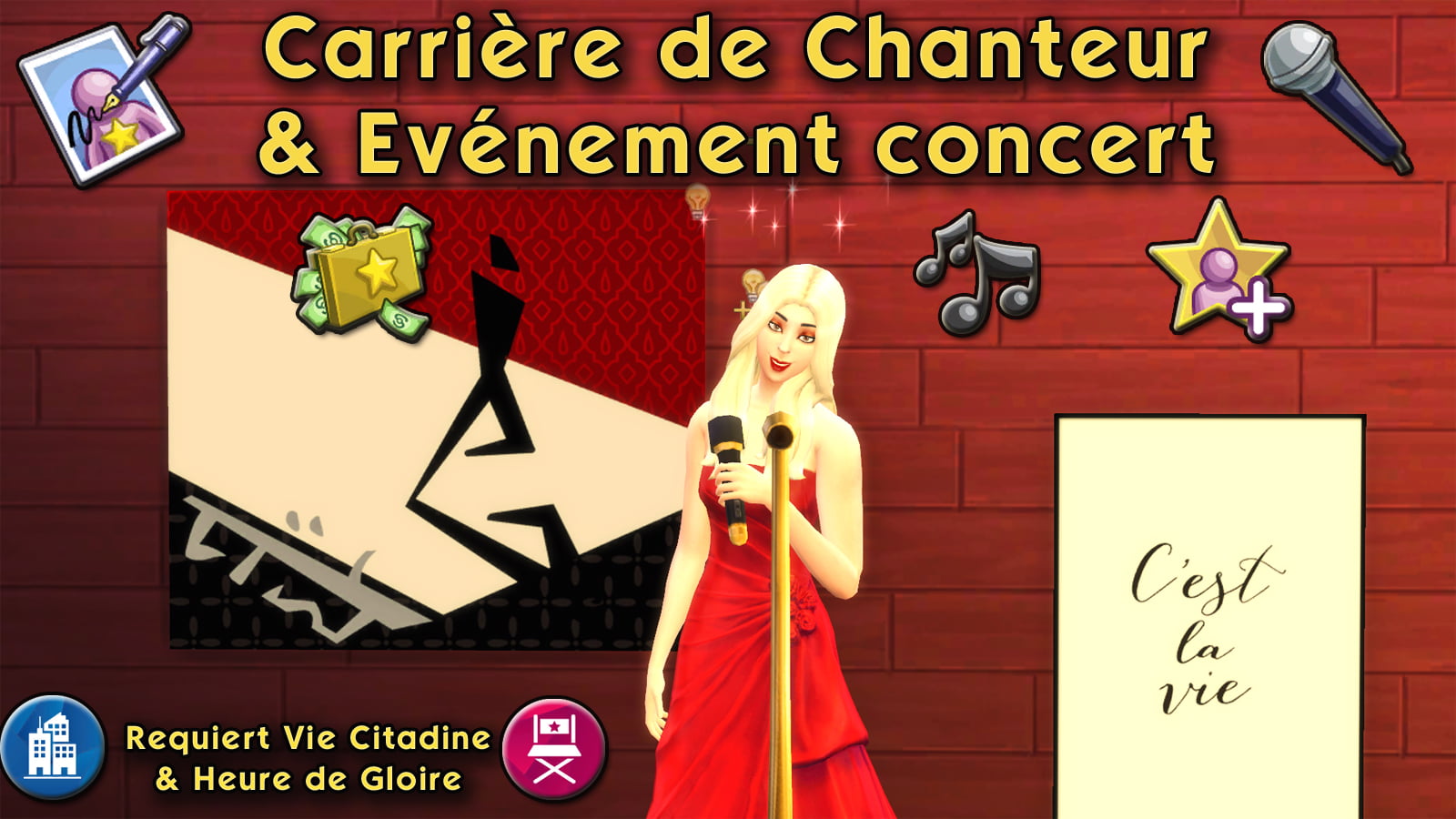 Mod de carrière de chanteur pour les Sims 4 - Mod Sims 4