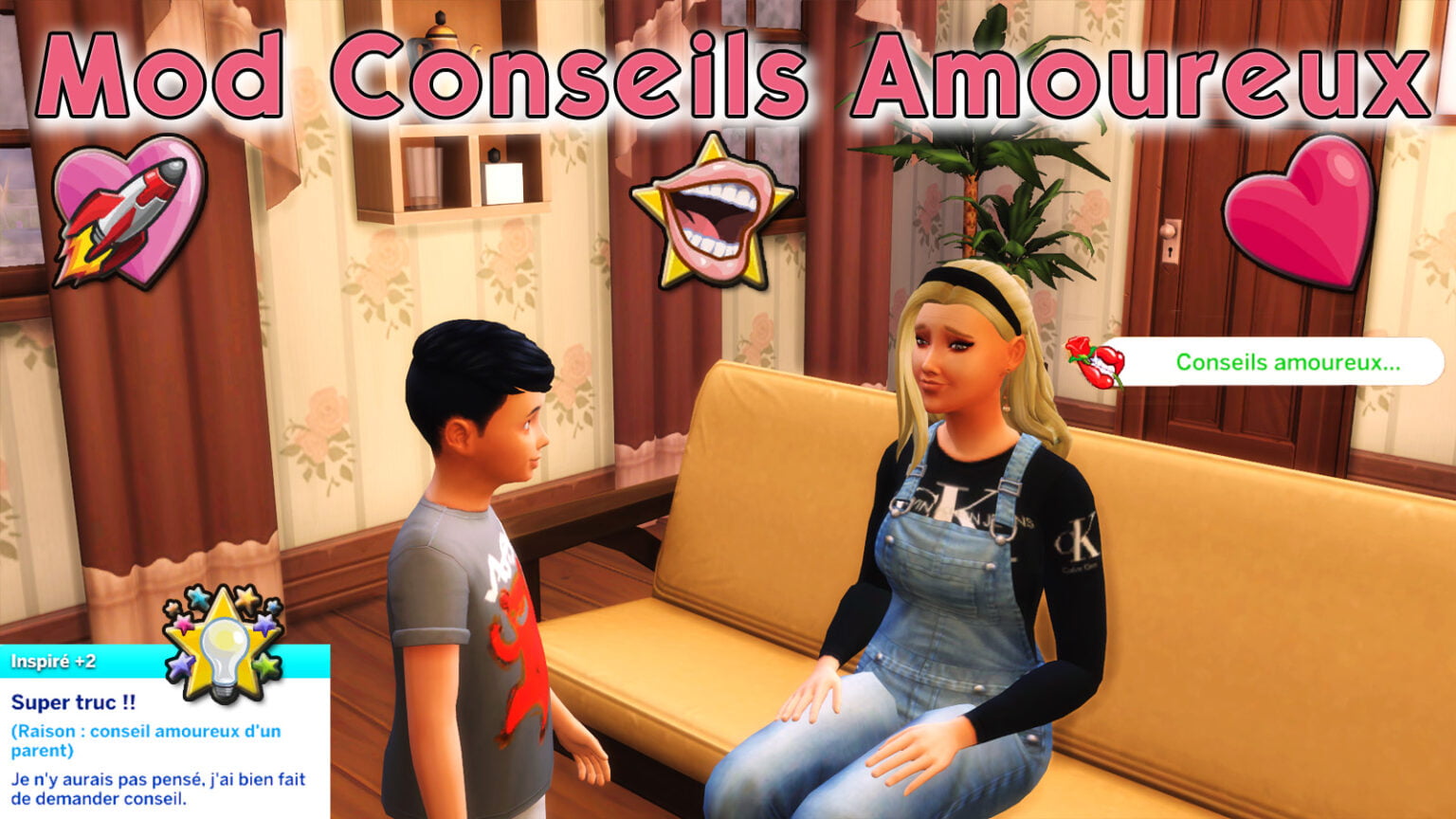 Mod pour demander des conseils amoureux à ses parents - Mod Sims 4