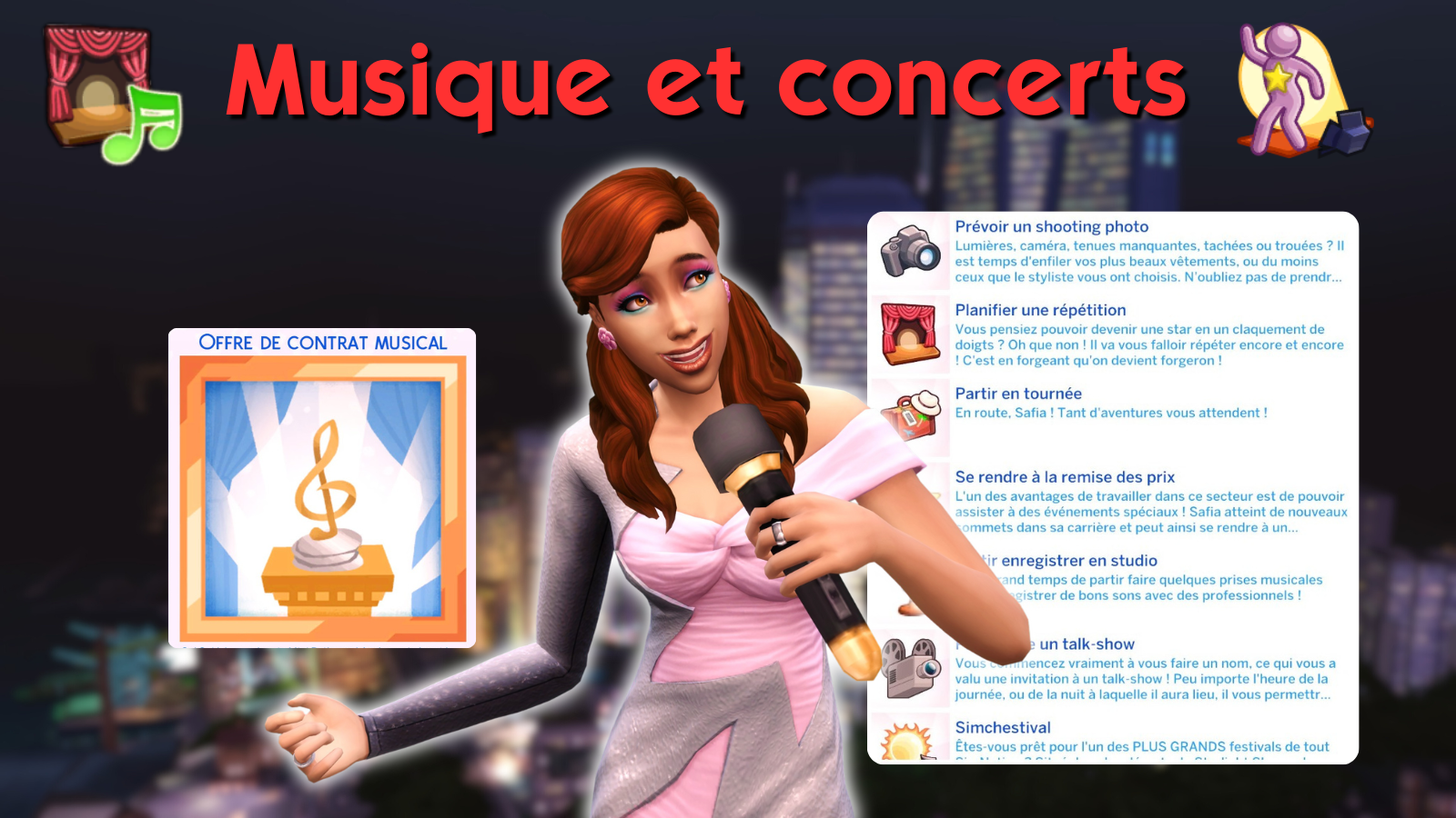 Mod musique et concerts par ThatssoJordy - Mod Sims 4